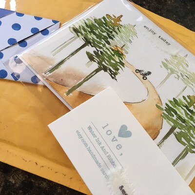 Trail Runner Card, Trail Running Card, Running Card, Hand Painted Card ...