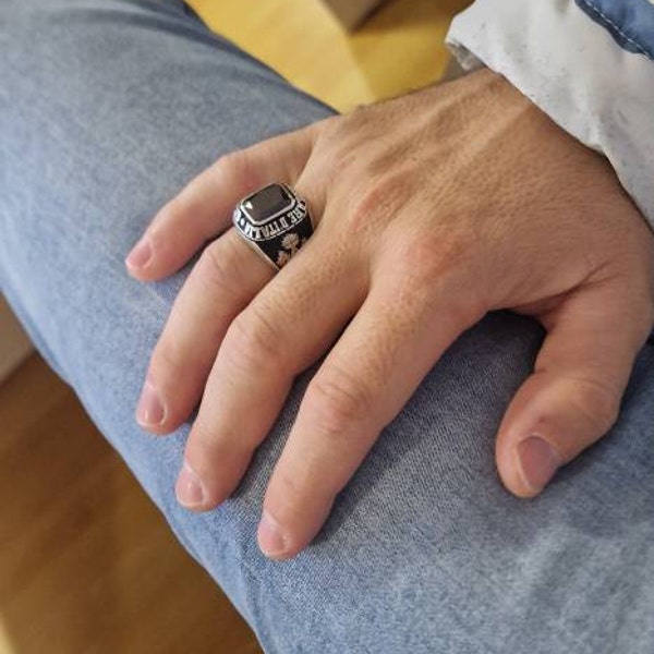 Handmade Custom Rousea Crucis Ring, Spiritual Symbol of Ancient Order ...