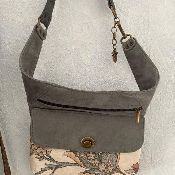 Rose Boho Backpack Women Convertible Bag, Floral Corduroy Bag ...