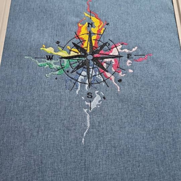 Compass Rose Embroidery Design,compass Rose Embroidery File,compass ...