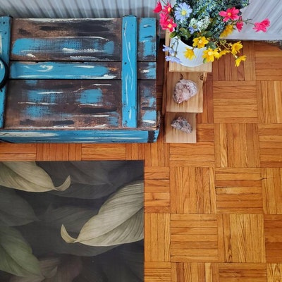 EZRA Art Mat, Red Vinyl Protective Mat, Persian/turkish Design ...