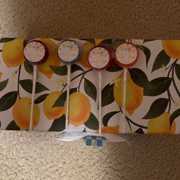 Strawberry Lemonade Lollipops // Glitter Lollipops // Favor for Guest ...