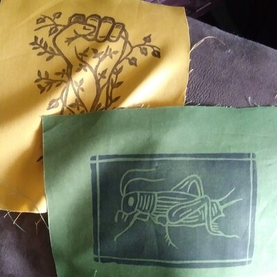 Cricket insect Block Print Patch - Etsy