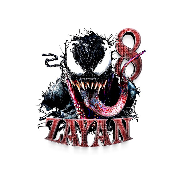 Printable Venom Cake Topper, Venom Birthday Party Cake Topper,venom ...