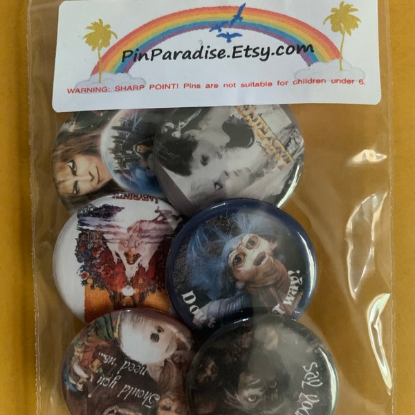 Labyrinth Movie Badge Button Pin Set of 6 - Etsy