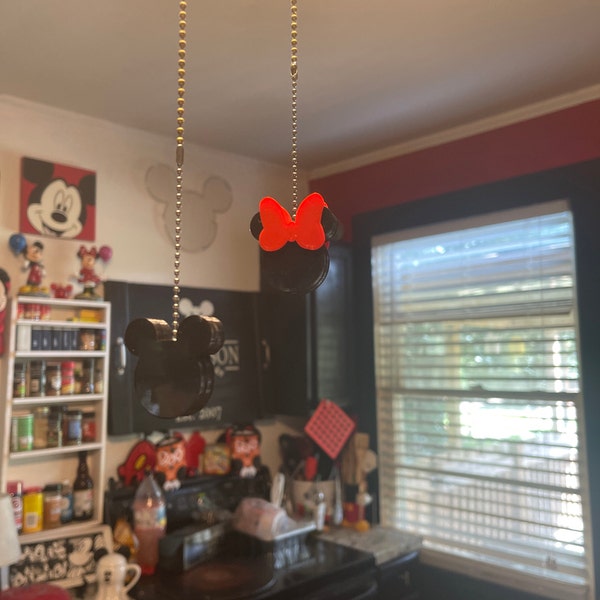 Mickey and Minnie Mouse Ceiling Fan Pulls - Chain Pulls - Disney Fan ...