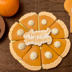 Thanksgiving Pie and Happy Thanksgiving Plaque Cookie Cutter - Etsy