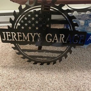Custom American Flag Workshop Sign Metal Shop Sign Free - Etsy