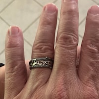 Herren Vintage-Stil Baum Band, Einzigartige Baum Silber Ehering, Herren ...