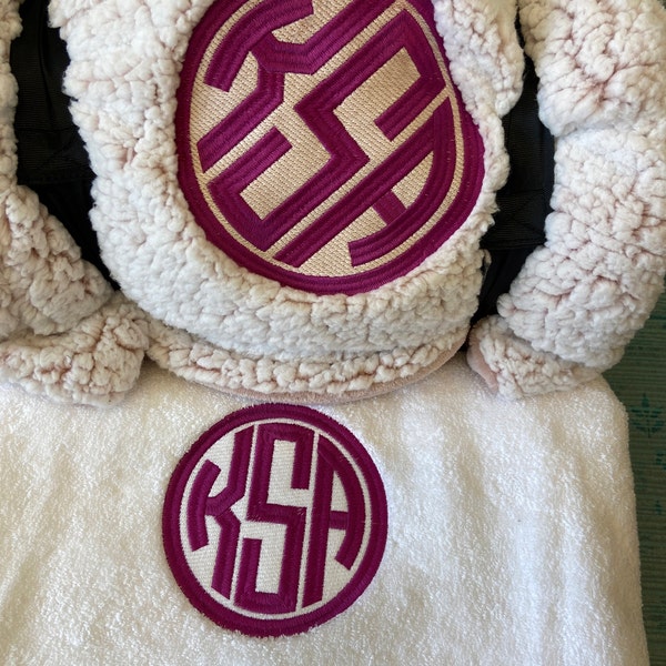 Nap Loft Pile Down Cirlce Monogram Frame Digital Machine Embroidery ...