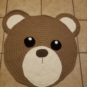 CROCHET PATTERN Teddy Bear Animal Rug - Etsy