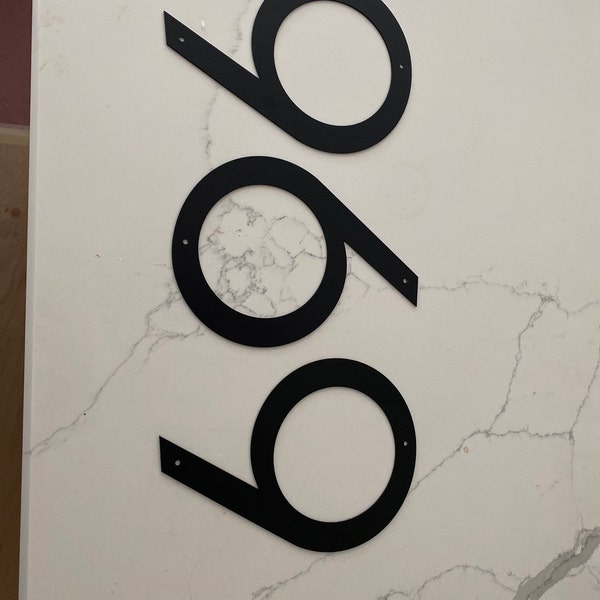 10 Inch Metal House Number - Modern Font House Number - Metal Address ...