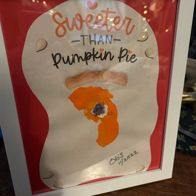 Sweeter Than Pumpkin Pie / Footprint Art Craft / Thanksgiving Fall ...