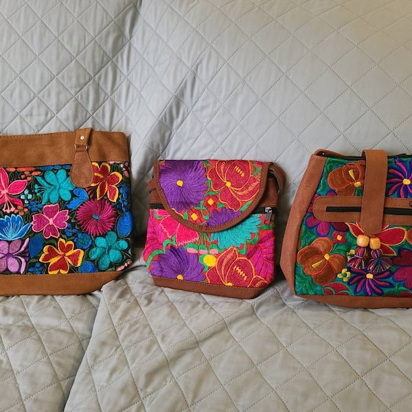 Mexican Embroidered Purse, Mexican Crossbody Bag, Mexican Colorful ...