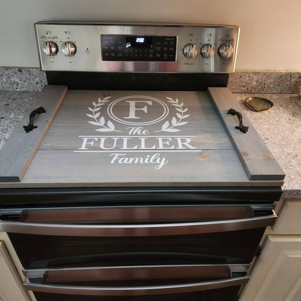 Custom Stove Cover for Gas or Electric Stoves Noodle Board Kitchen ...