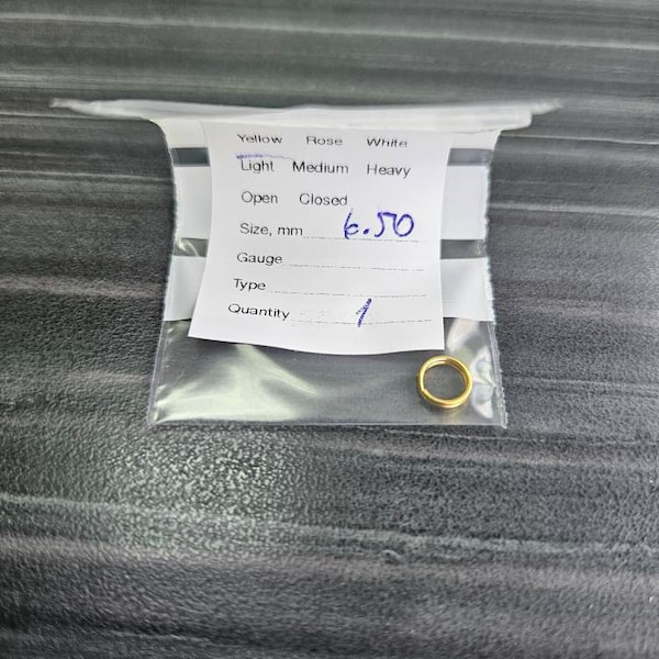 18k Gold Split Ring • 3.5mm 5mm 6.5mm 8mm • Solid 18 Carat Gold ...