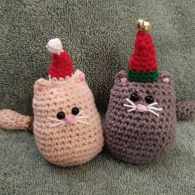 Crochet Cat Pattern // Christmas Ornament Pattern // Amigurumi Cat ...
