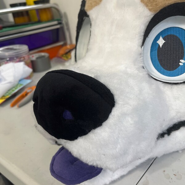 Fursuit Nose Pattern and Tutorial - Pickable Plush Dog Snout W ...