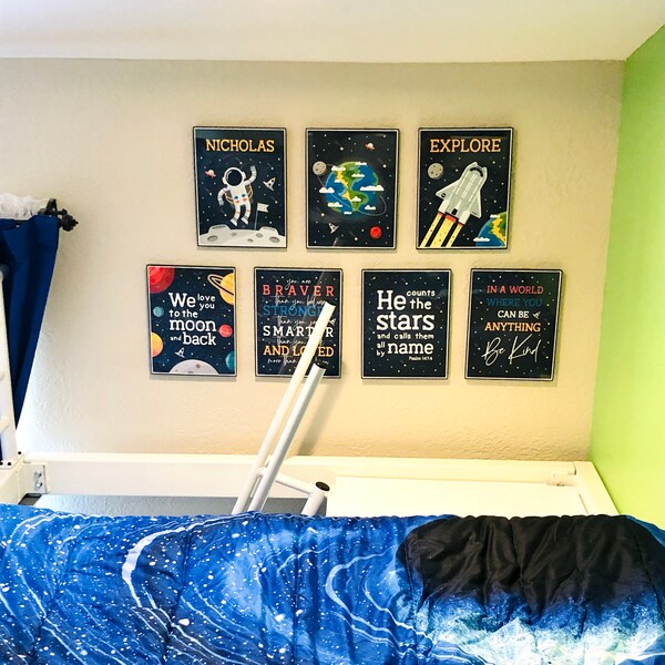 Solar System Poster for Kids - Educational Space Wall Art Print With ...