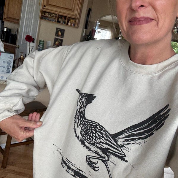 Roadrunner Sweatshirt | Bird Lover Gift | Desert Bird Sweater ...