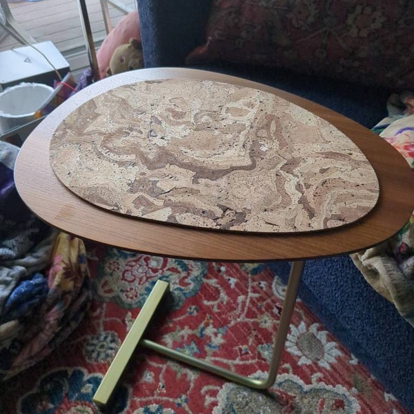 Portugal Cork Table Mats Placemats Set, Rectangular, Stain Heat Water ...