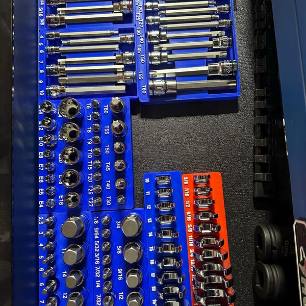 Quinn Master Bit Socket Organizer – Fits Harbor Freight 87pc Set #70347 ...