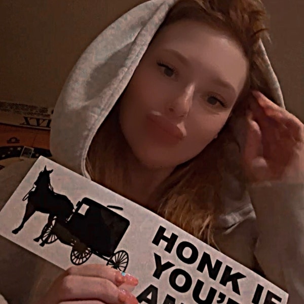 Funny "honk If You're Amish!" Window Decal BUMPER STICKER Sign, JDM ...
