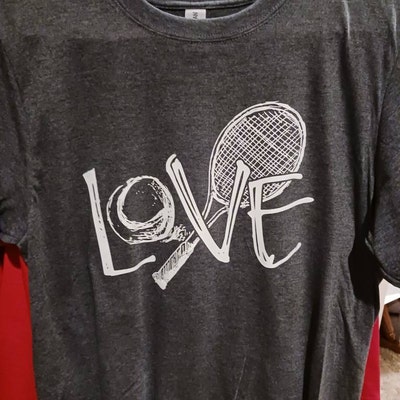 Love Tennis Screen Print Transfer, WHITE, T-shirt Transfernot a Digital ...