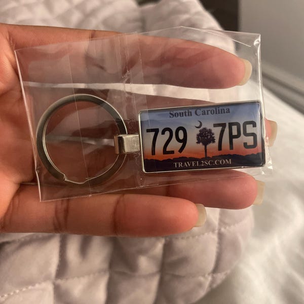 Personalized Custom License Plate Replica Keychain Car Keychain License ...