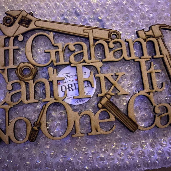 Cant Fix It Gift, Diy Sign,tools Plaque,gift for Him, Personalised ...