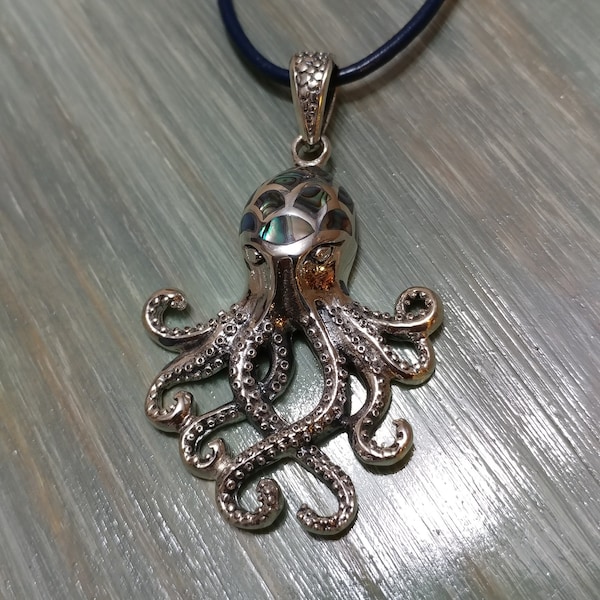 The Octopus 925 Silver With Abalone Shell or MOP Shell - Etsy