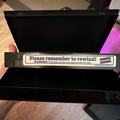 Please Remember to Rewind Blockbuster Video Rental VHS Vinyl Die-cut ...