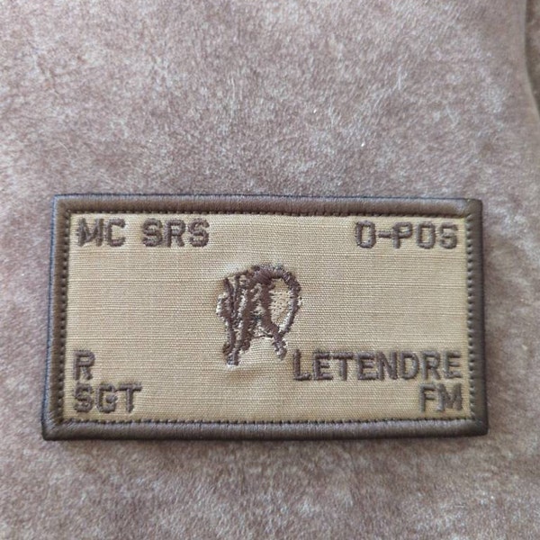 Leather Plate Carrier Flak Patch- 2.25" X 4" - Laser Engraved on Hand ...