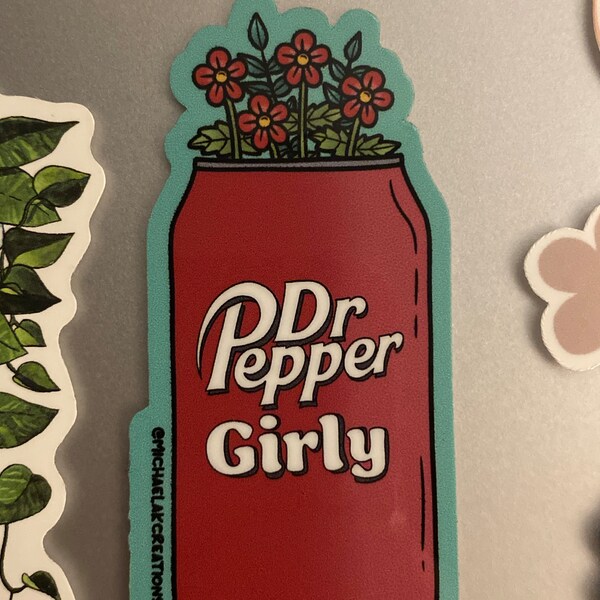 Dr Pepper Girl Sticker,stickers for Hydroflask,laptop Sticker,cute Car ...