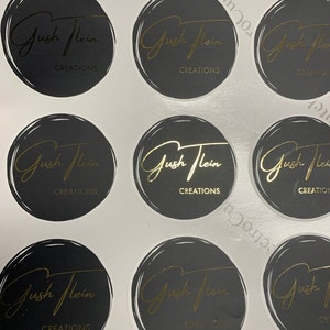 Gold Foil Printing Gold Clear Custom Stickers Transparent - Etsy