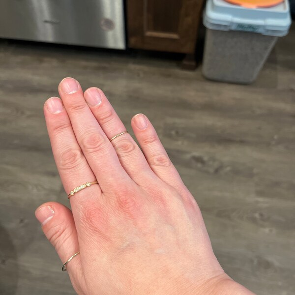 SALE 10k 14k Solid Gold Ladies Rings - 1mm Gold Bands - Gold Pinky Ring ...