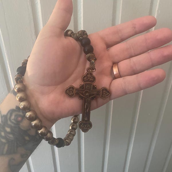 Black Eastern Orthodox Prayer Rope Chotki, 33 Count Barrel Knots. 550 ...