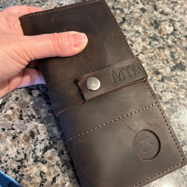 Custom Leather Origami Wallet With 2 Flaps Minimalist Slim Design Card ...