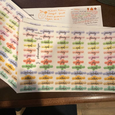 Months of the Year Planner Stickers Monthly Planner Stickers BUJO ...