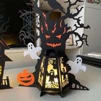 Christmas Hot Cocoa Lantern Paper Cutting 3D Shadow Box Papercut ...