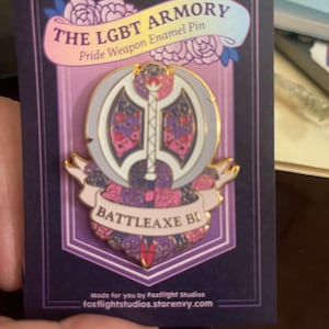 Battleaxe Bi Enamel Pin - Etsy