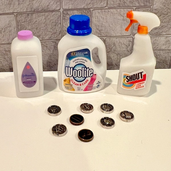Mini Laundry Detergent Jugs, Mini Laundry Soap 1:6 Scale - Etsy