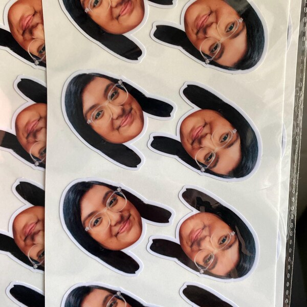Face Sticker, Personalized Photo Stickers, Custom Photo Sticker, Photo ...