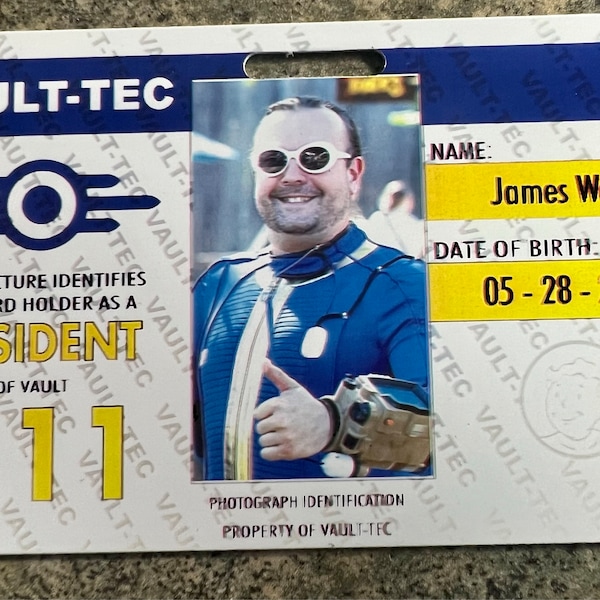 Vault-tec Vault Resident ID Card Cosplay Prop - Etsy