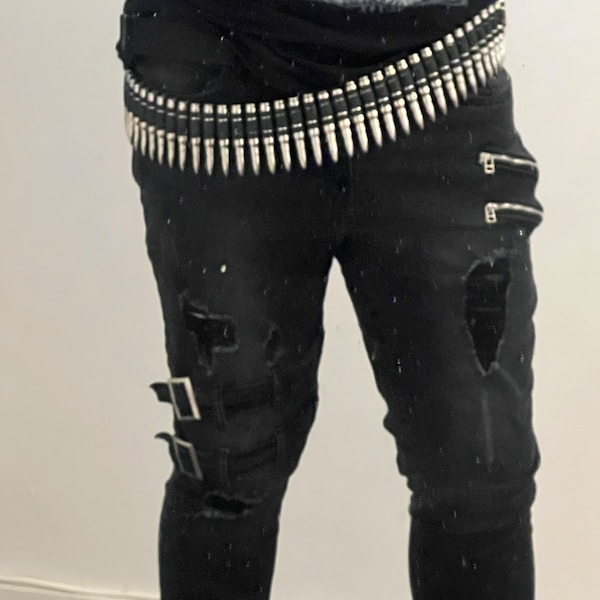 Bullet Belt,punk Belt,gothic Belt,heavy Metal Bullet Belt,punk Fashion ...