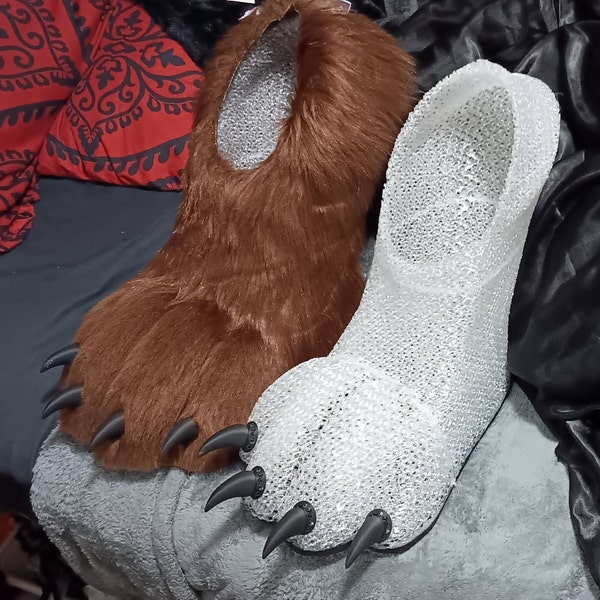 TPU 3D Printed Dragon Fursuit Feetpaws Base (3 Toes) - Digitigrade ...
