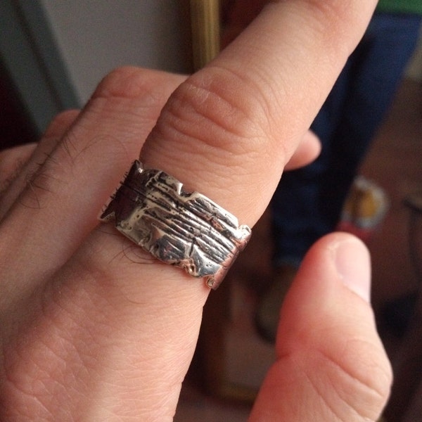 Black Ring, Skinny Ring Silver, Mens Ring, Minimal Ring - Etsy UK