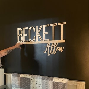 Stacked Custom Name Sign Wood Name Sign Nursery Sign - Etsy