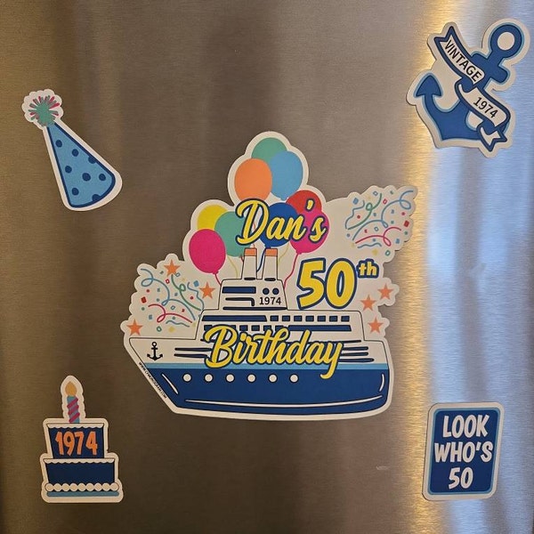 Personalized 50th Birthday Cruise Door Magnets Decoration/happy ...