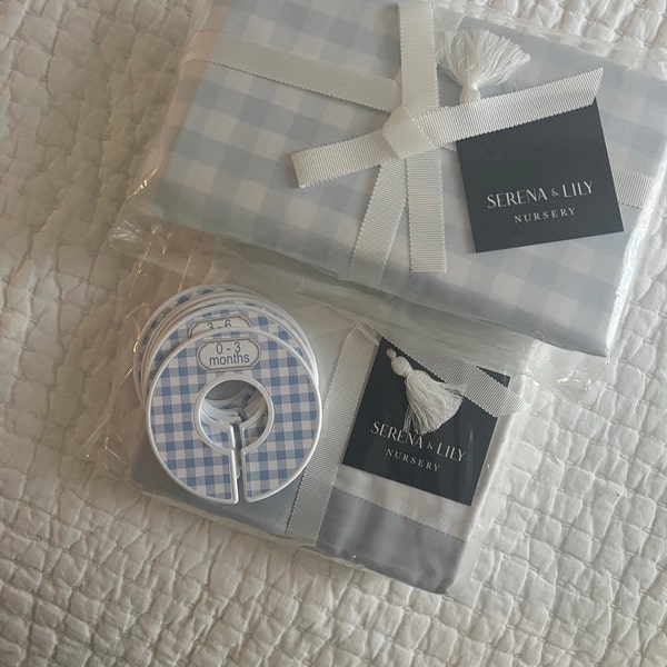 Blue Gingham Clothes Drawer Dividers Stickers Dresser Labels Inside ...